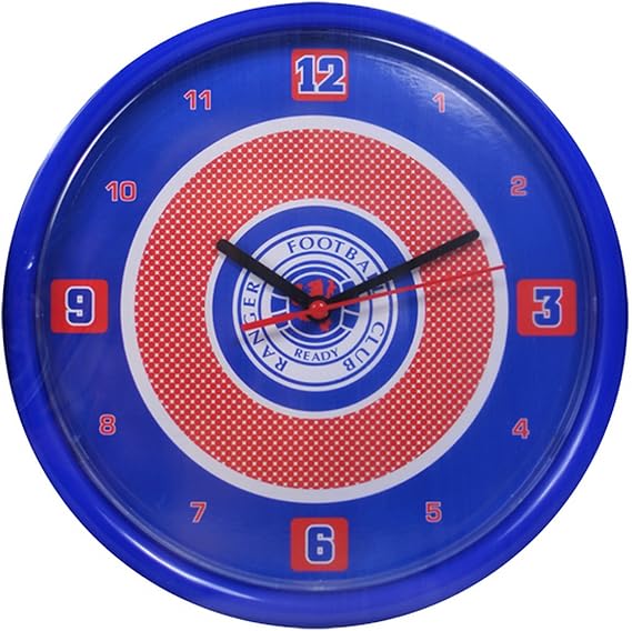 Rangers Bullseye Wall Clock: Amazon.co.uk: Kitchen & Home