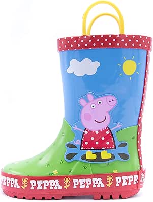 Amazon.com | Peppa Pig Toddler Girl's Muddy Puddles Rain Boot | Rain Boots