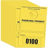 Amazon.com : Parking Permit Hang Tags, 100 Pack, Temporary Parking ...