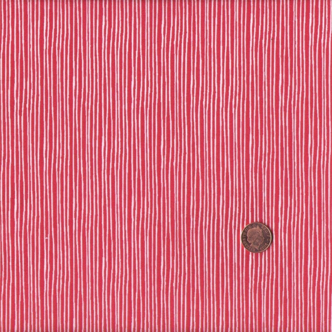 Red mini Stripe Design (Stripe) French Fabric Cotton 140CM / 55" Wide ...