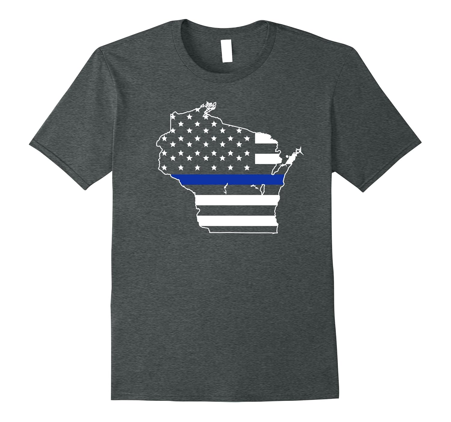 WI Thin Blue Line Shirt Wisconsin State Police Tshirt-Art – Artvinatee