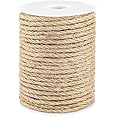 Amazon.com: JijAcraft Jute Rope 1/4 Inch, 100 Feet Natural Twine ...