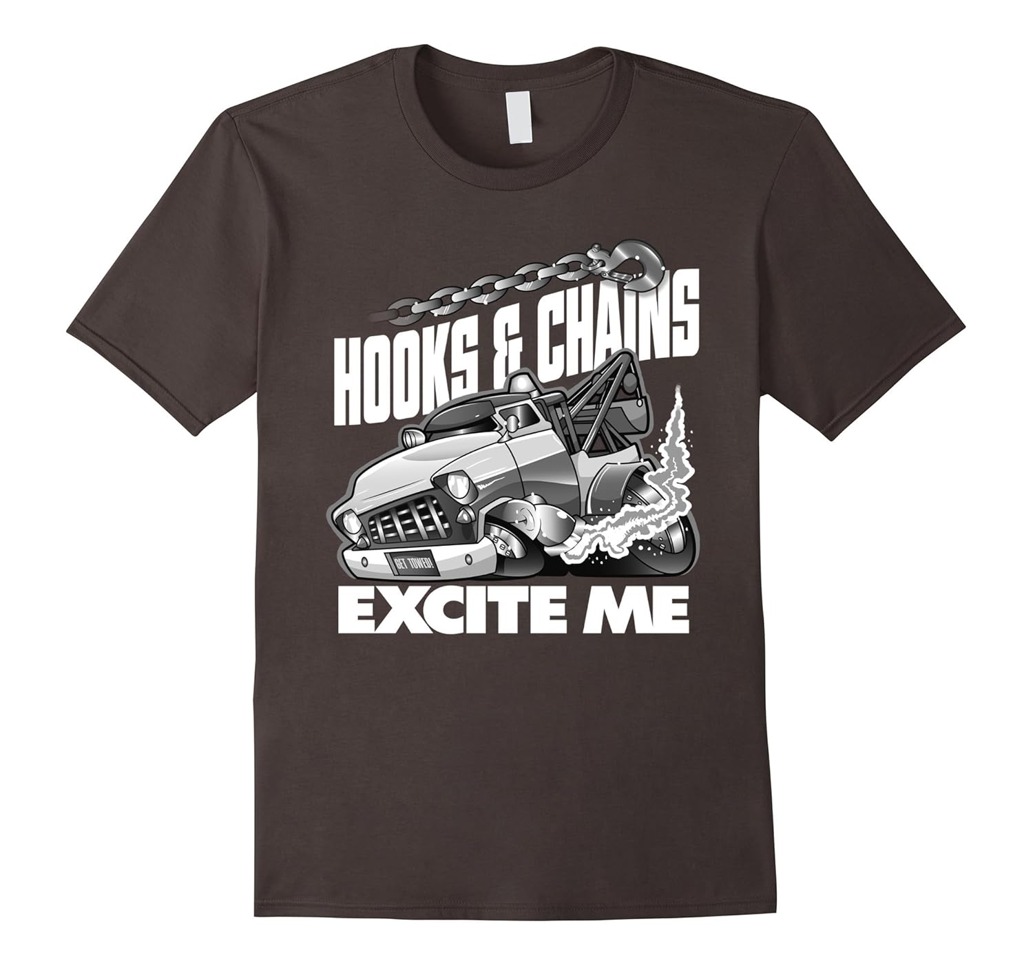 tow truck t shirt hooks and chains tow truck driver t shirt-4LVS ...