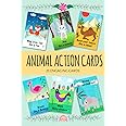 Amazon.com: Animal Action Cards. 25 Engaging cards. Movement game for ...