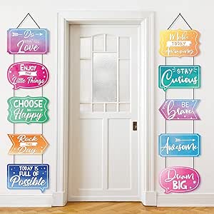 Amazon.com: 10 Pieces Classroom Decorations Watercolor Motivational ...