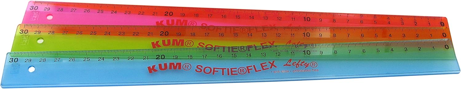 Kum az902.02.19 B Ruler) Softie Flex Lefty B – Left Handed – Blue, 30 ...