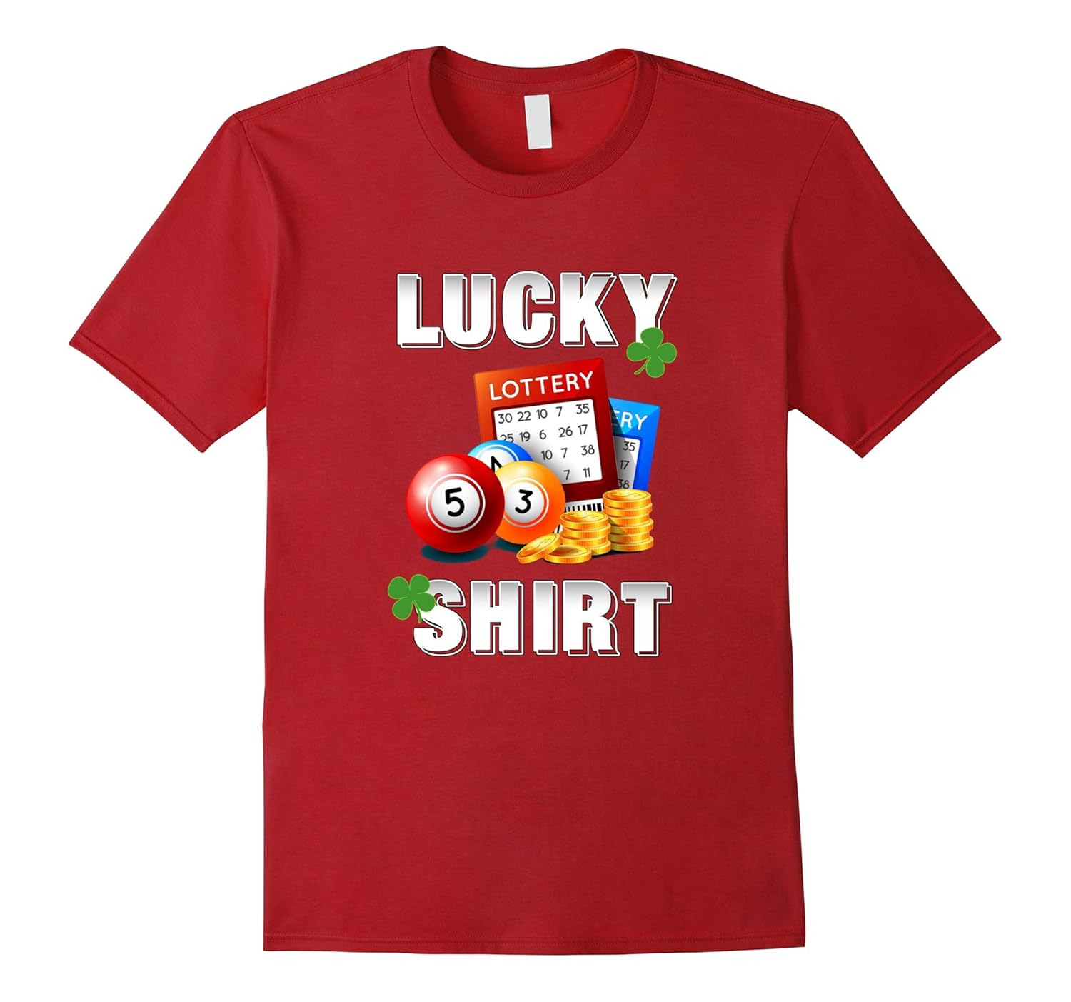 Lucky Lottery, Gambling Fun Lotto T-Shirt, Dk-T-Shirt – Managatee