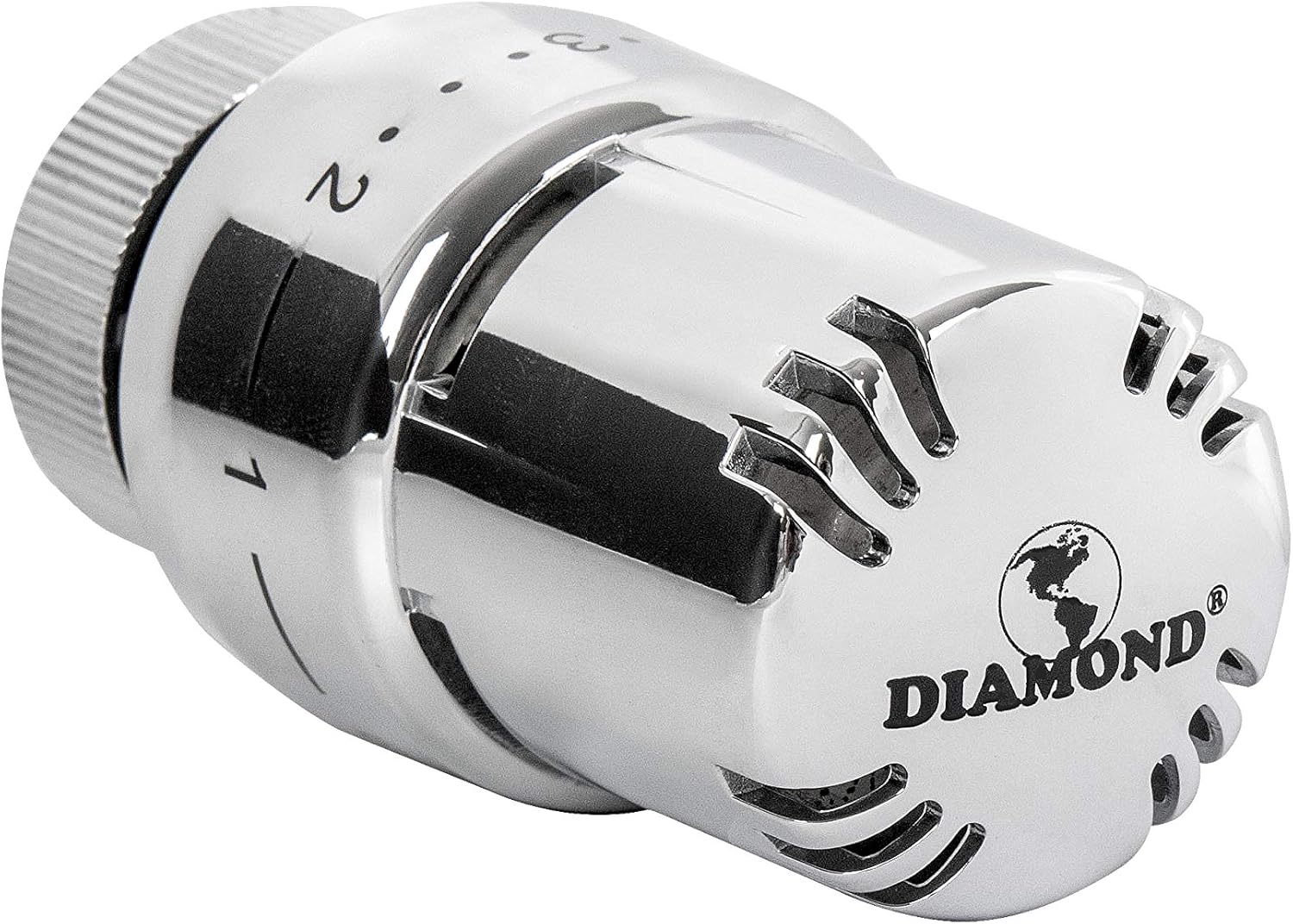 Diamond Thermostatic Head for Radiators Chrome Thermostat Heating ...