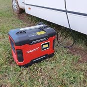 Matrix 160100032 Inverter Stromerzeuger, Stromgenerator Benzin leise, 4 ...