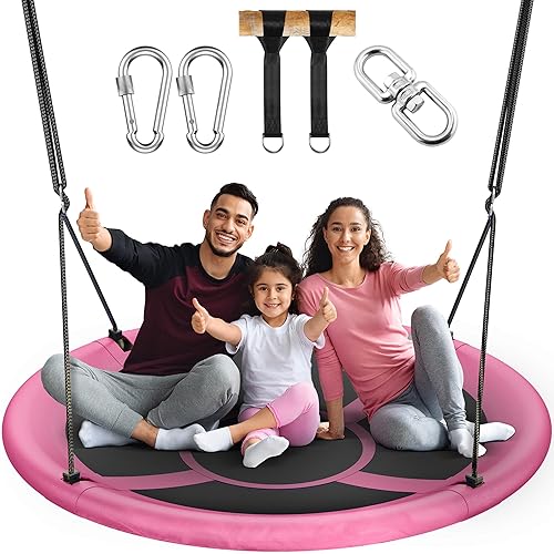 Everyfun 43" Saucer Tree Swing for Kids Adult, 700lbs Weight Capacity, Waterproof Flying Saucer ...