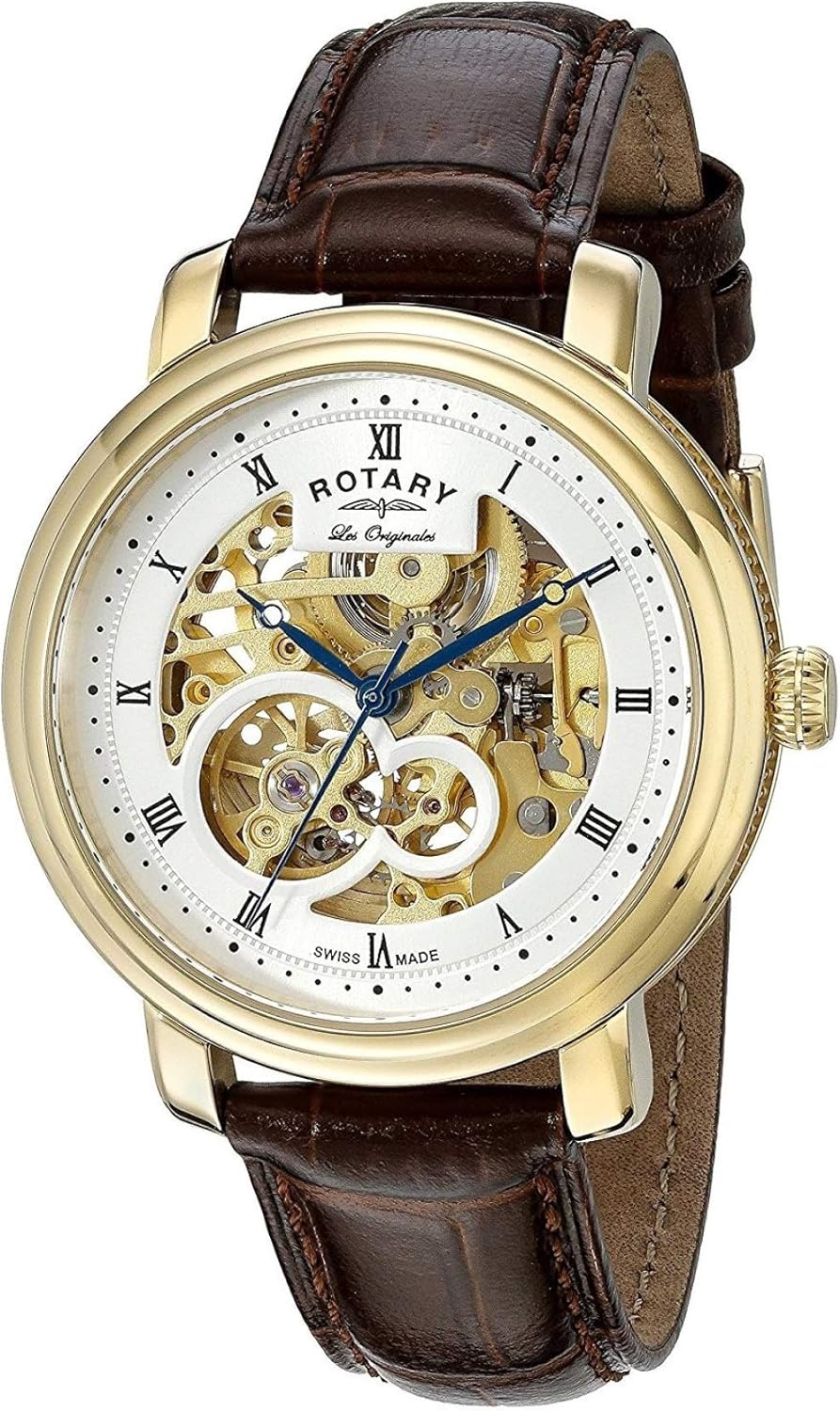 Rotary Men's Stainless Steel Gold Plated Watch, Les Originales Jura ...