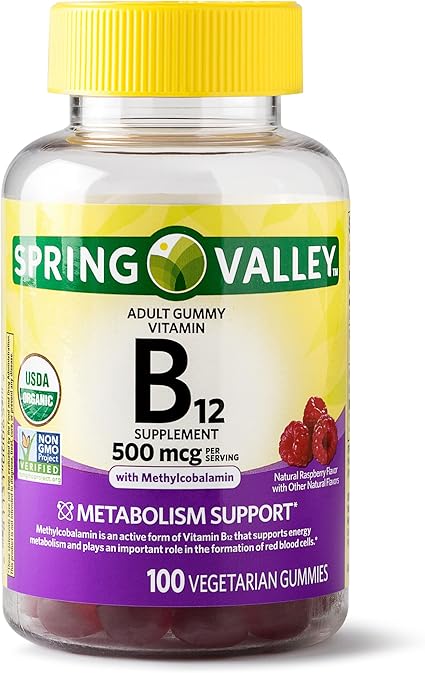 Amazon.com: Spring Valley Adult Gummy Vitamin B12, Metabolism Support ...