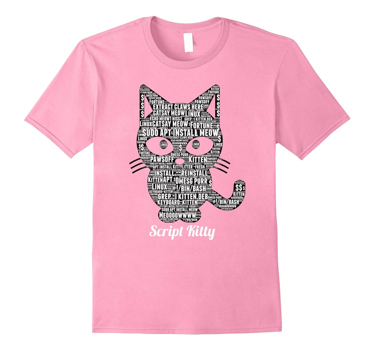 Script Kiddie Cat (Script Kitty) Linux Shirt by MCMA-T-Shirt – Managatee