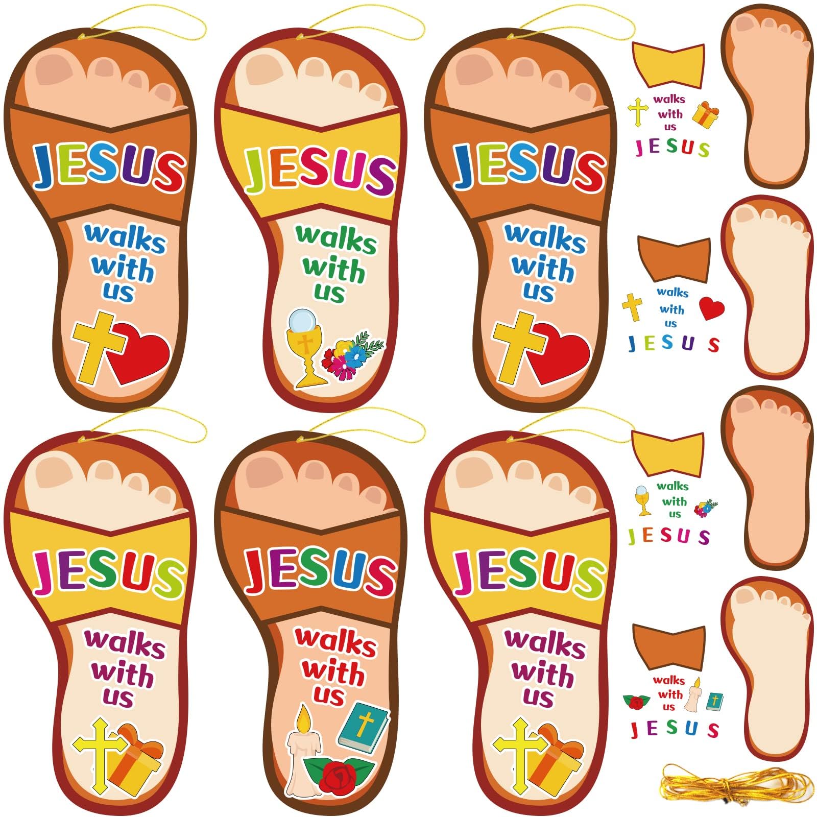 Qyeahkj 32 Sets Religious Sunday School Bible Crafts for Kids Jesus ...