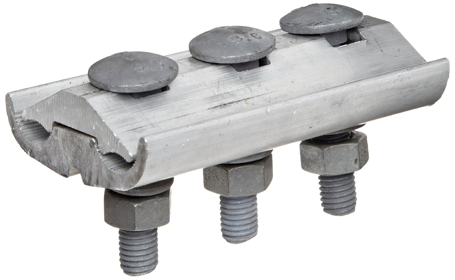 Morris Products 96032 Parallel Groove Clamp, 3 Bolt, Aluminum, 397.5 ...