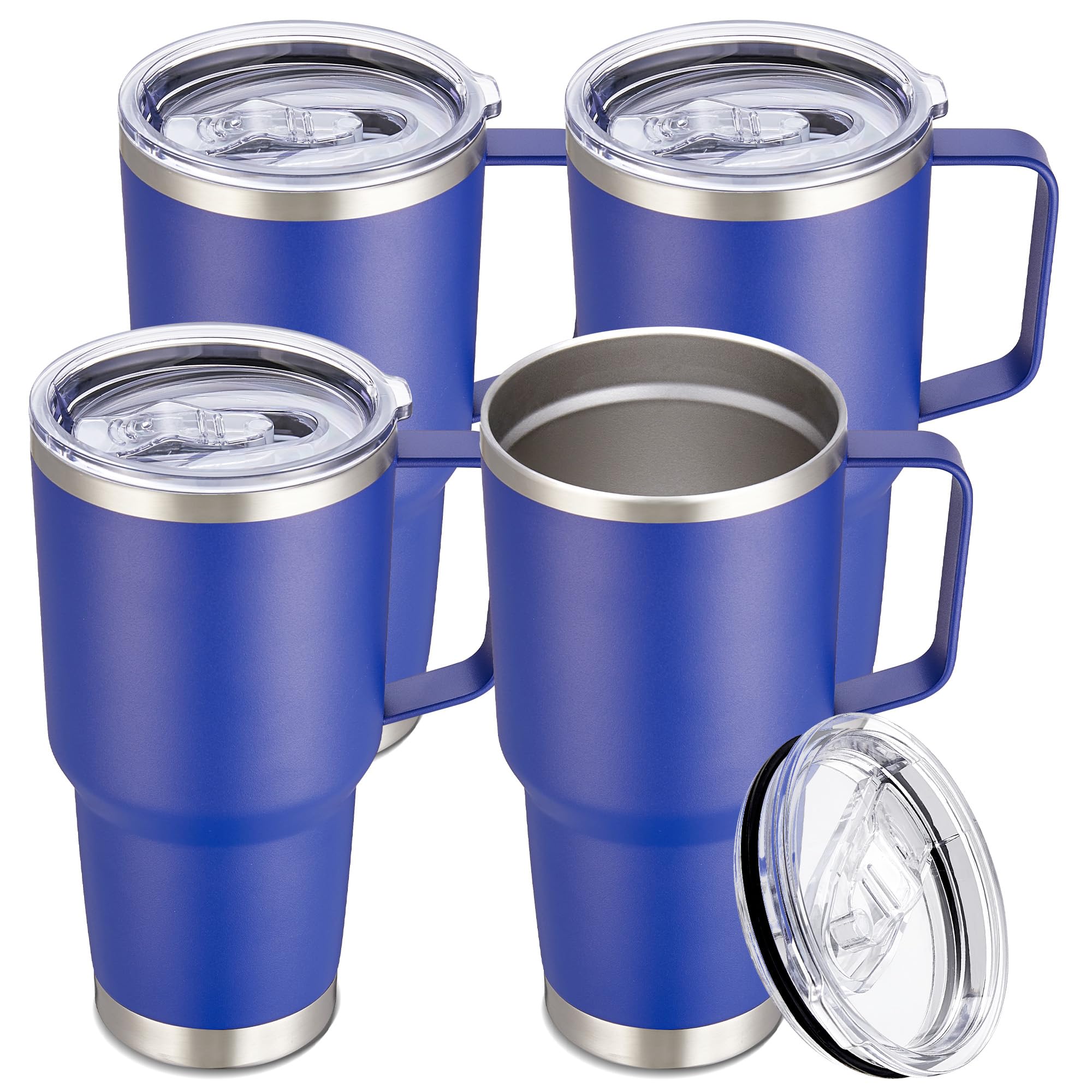 Cool Yoleb 30 oz Tumbler with Handle and Lid, Stainless Steel Tumblers ...
