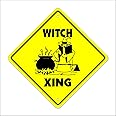 Amazon.com: Witch Crossing Sign Zone Xing | Indoor/Outdoor | 12" Tall ...