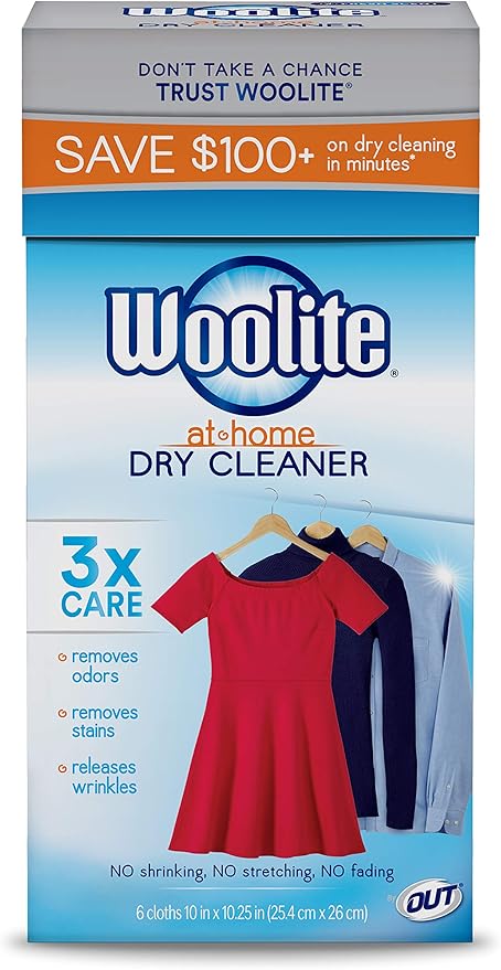 Woolite 11106 Dry Cleaner's Secret (6 Uses)-at Home Dry Cleaner for ...