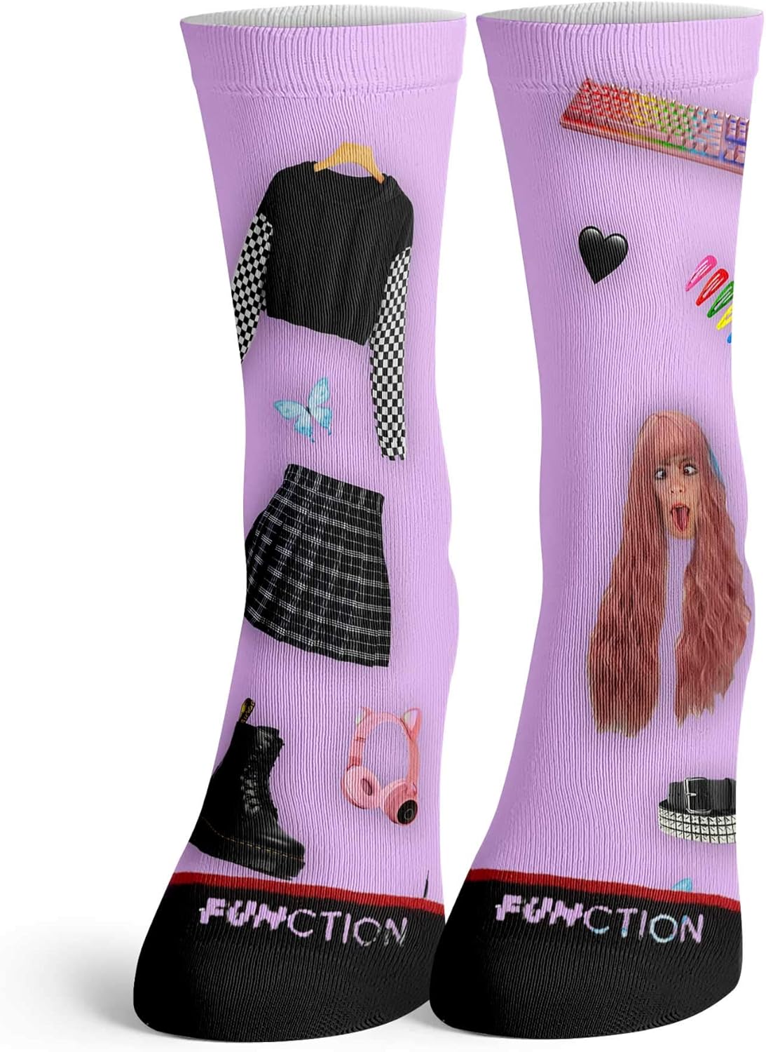 Function - Egirl Starter Pack Fashion Socks Cat Ears Gamer Goth Emo ...