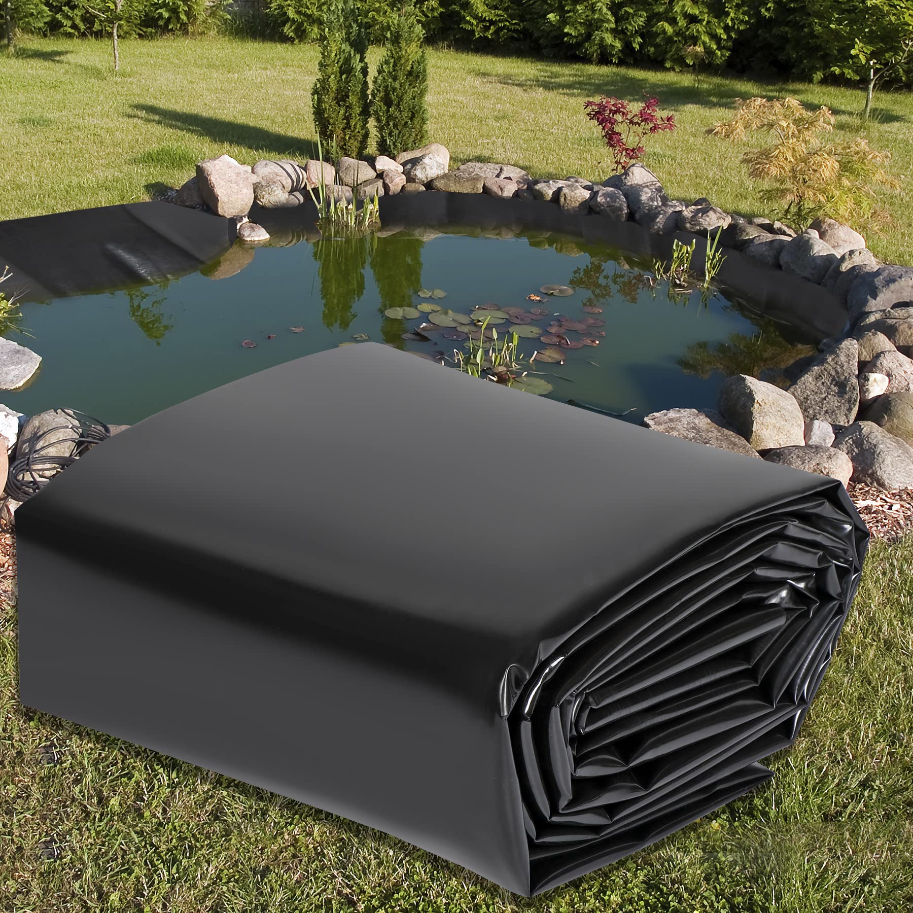 Toriexon Pond Liners 20 x 30 Feet, Easy Cutting LDPE Pond Liner 20 Mil ...