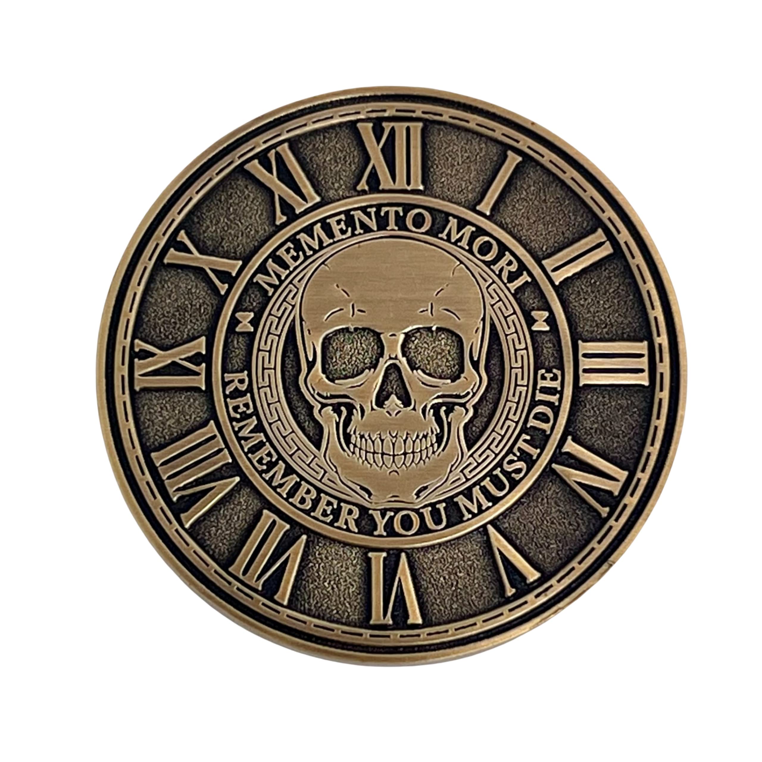 Mua Memento Mori Coin Medallion Stoicism Gift Amor Fati Metal Gold ...