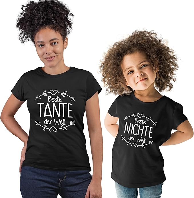 Tante Nichte Passende T-Shirts Die Beste Tante der Welt die Beste ...