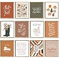 Amazon.com: JarThenaAMCS 12Pcs Thanksgiving Wall Art Prints Boho Fall ...