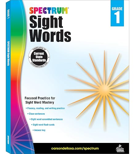 Spectrum Grade 1 Sight Words Workbook, 1st Grade Reading and Writing ...