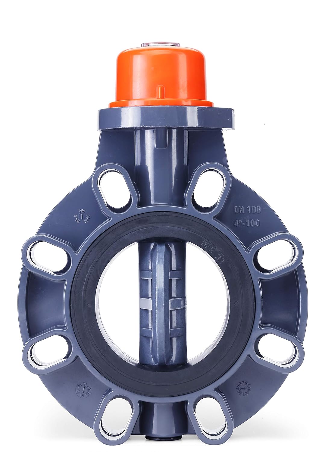 6 Gray HYDROSEAL Sertao PVC Butterfly Valve Precise unibody Mold Rated ...