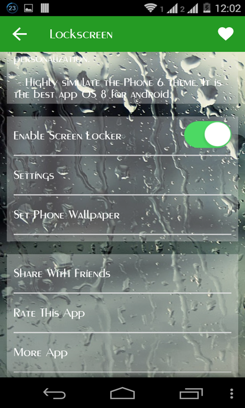 Rainy Day Lockscreen Wallpaper:Amazon.com:Appstore for Android