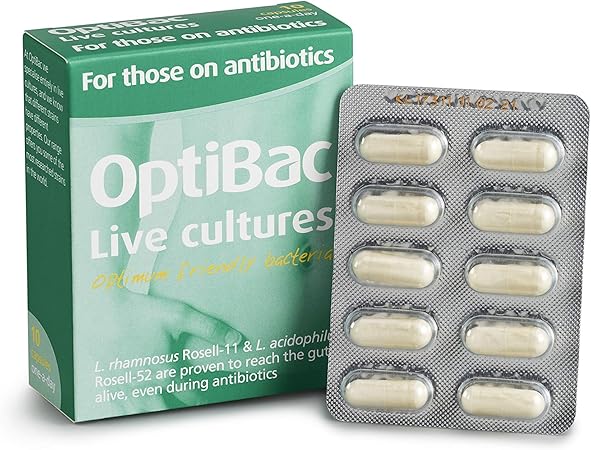 OptiBac for Those on Antibiotics | 4 Billion Friendly Bacteria Natural ...