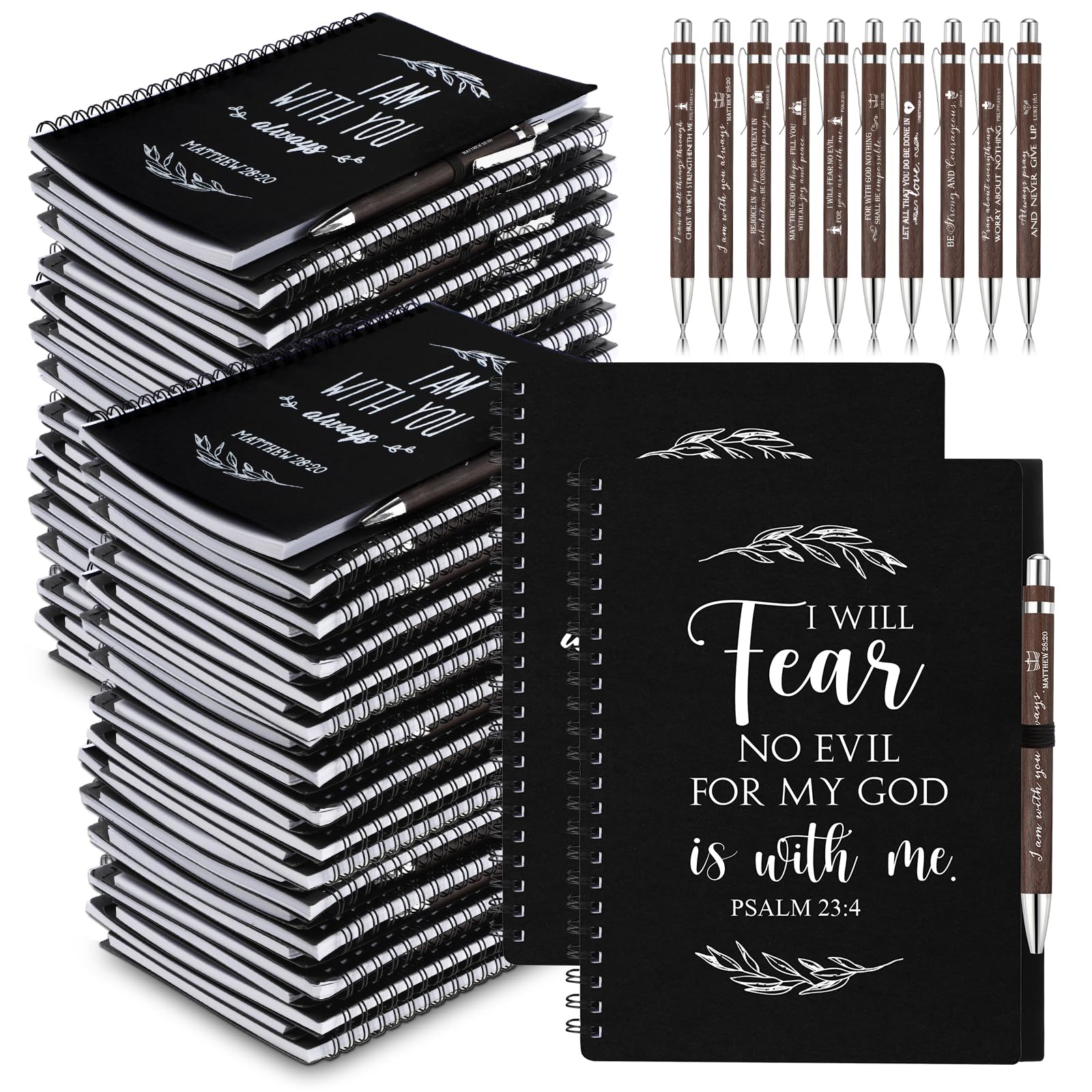 Kosiz 160 Pcs/ 80 Set Christian Gift Bulk A5 Spiral Notebook (5. 5”x8 ...