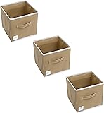 AmazonBasics Foldable Storage Cubes (6 Pack), Beige: Amazon.in: Home ...