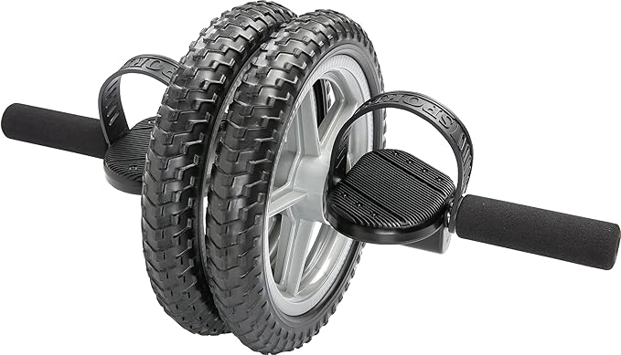 Buy Ab Wheel with Foot Straps, Dual, Extended Hand Grips Online at Low ...