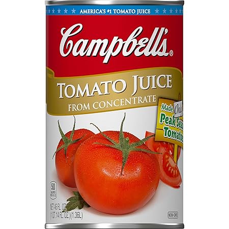 Amazon.com: Campbell's Tomato Juice Can, 46 oz: Prime Pantry