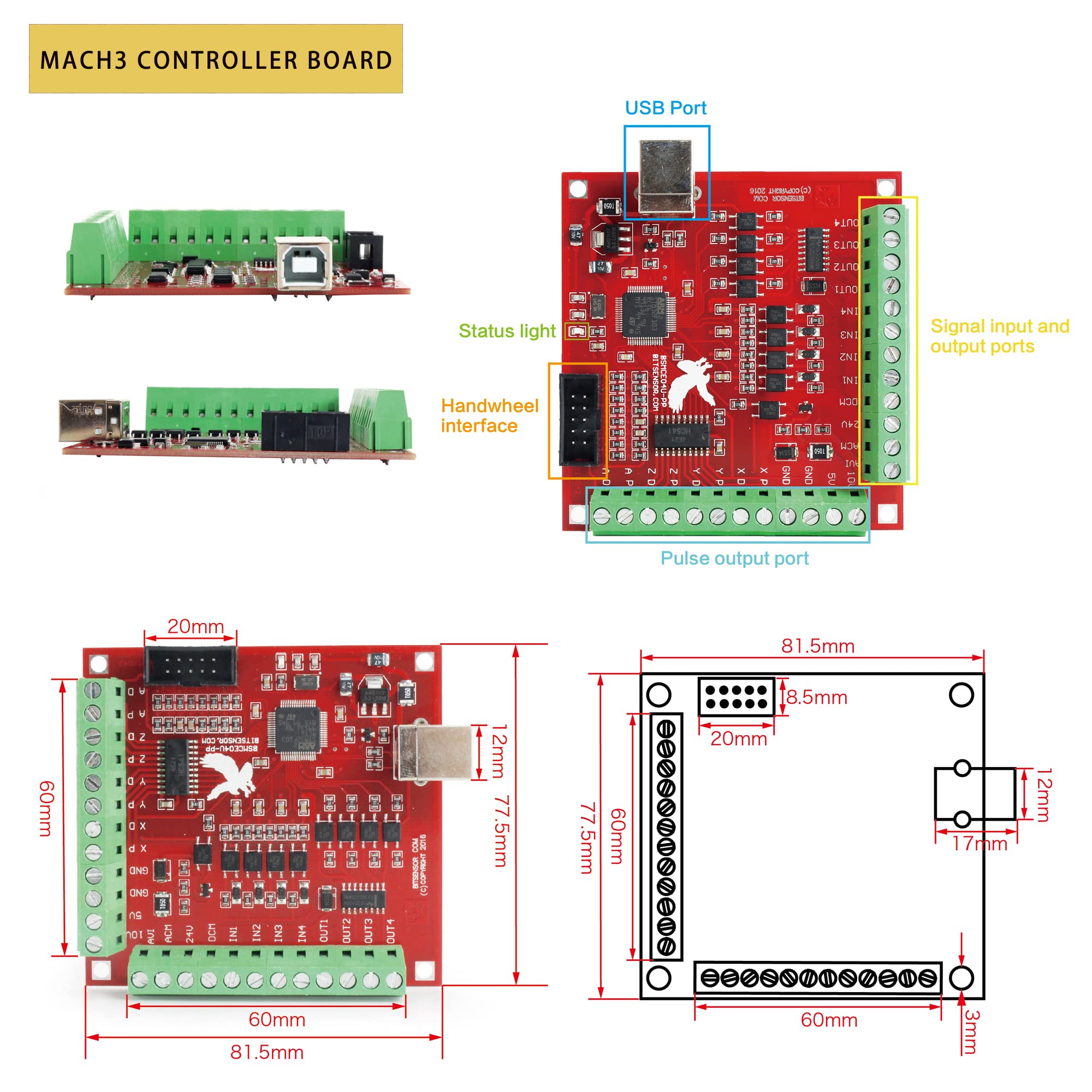 Mua RATTMMOTOR 3 Axis CNC Controller Kit with Nema23 Stepper Motor ...