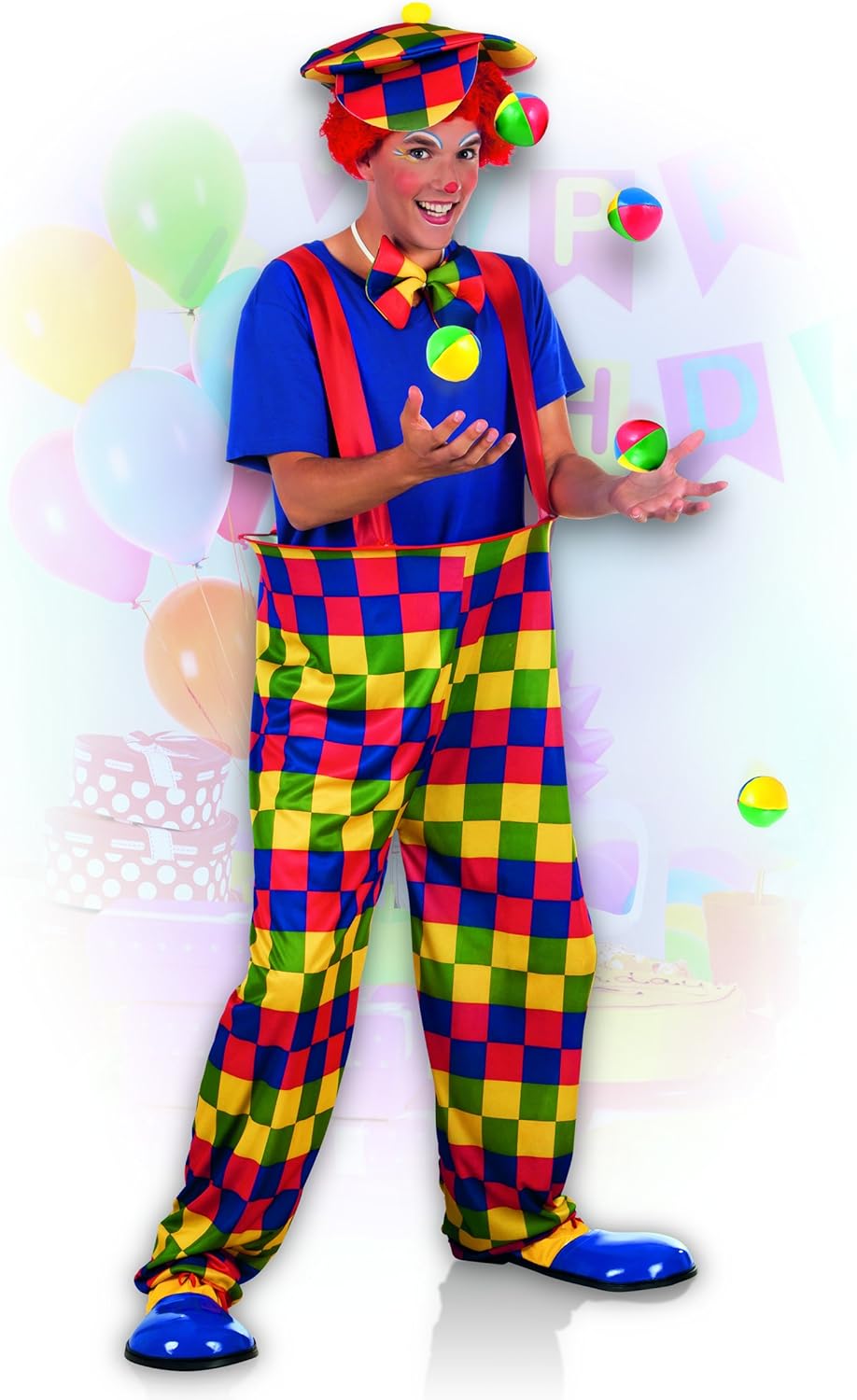 Colourful clown costume for men – BigaMart