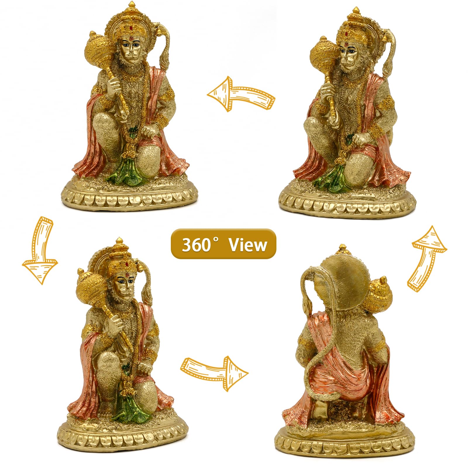 Mua alikiki Hindu Ramayana Hanuman Statue- 6.1" H Indian God Statue ...
