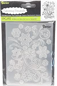 Amazon.com: Darice Embossing Folder, 4.25 by 5.75-Inch, Snowflake Swirl ...