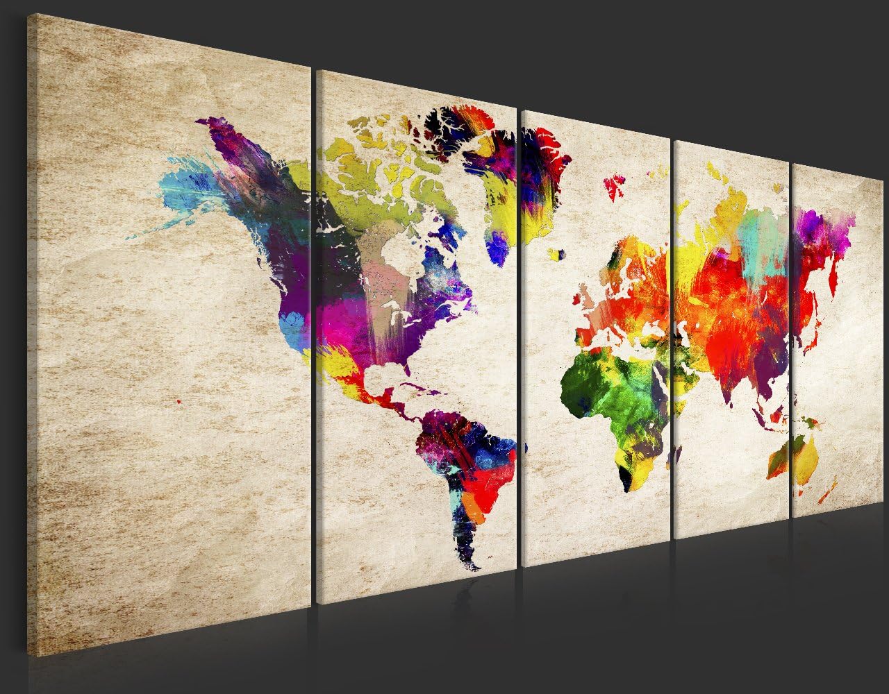 Casa e cucina Poster e stampe murando Quadro Mappa del Mondo 100x40 cm ...