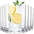 Amazon.com | Khen Acrylic Classic Clear Plastic Reusable Drinking Glasses (Set of 8) Restaurant ...