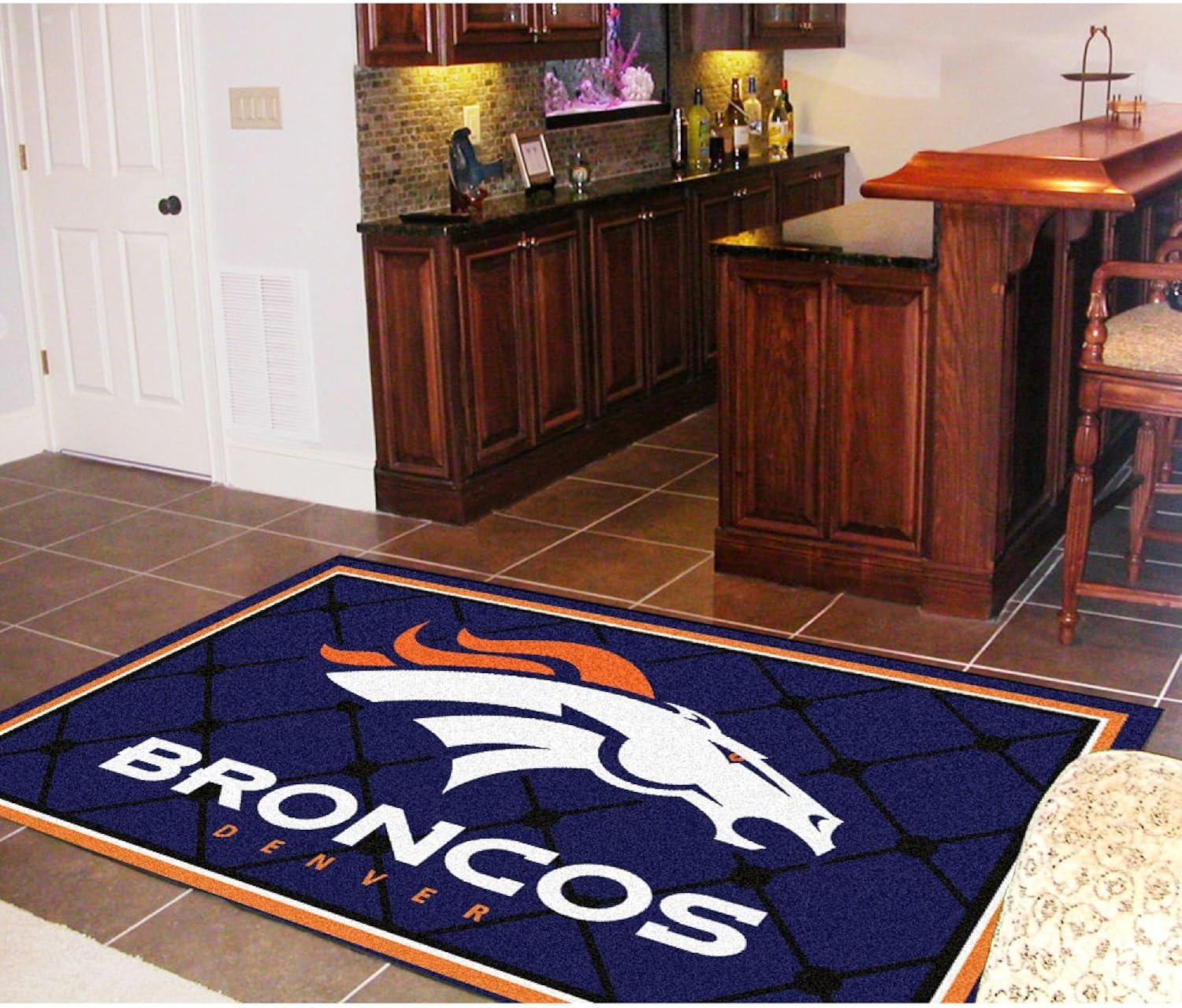 Amazon.com : Fanmats NFL - Denver Broncos 5 x 8 Rug : Sports Fan Area ...