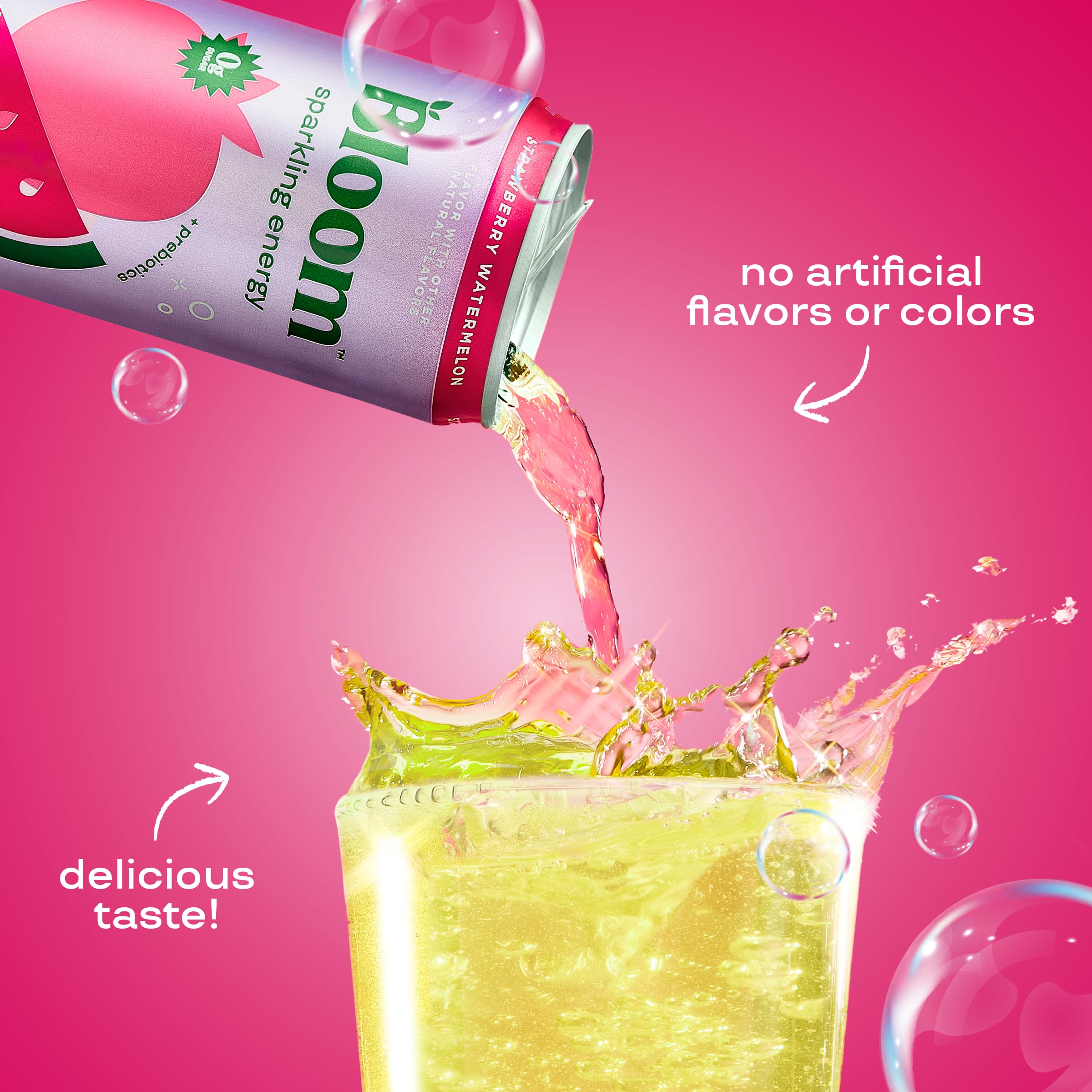 Bloom Nutrition Sparkling Energy Drink - Natural Caffeine, Zero Sugar, 180mg Caffeine ...