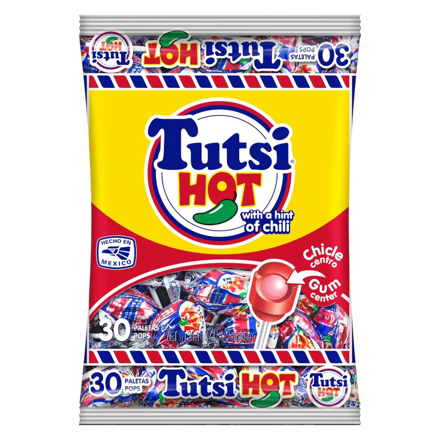 Amazon.com : Tutsi Pop Tutsi Pops Hot Mexican Candy Pops with Cherry ...