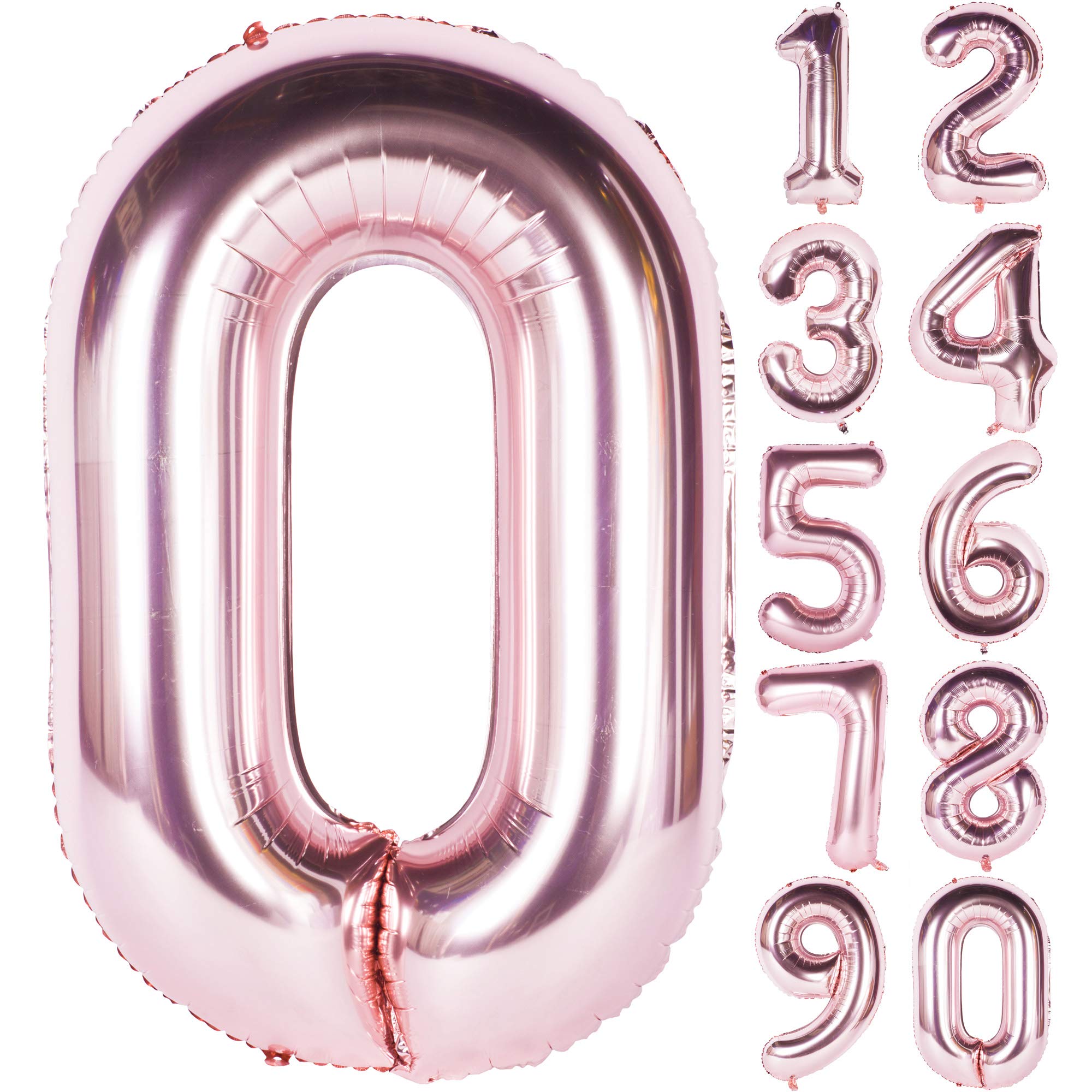 Amazon.com: 40 Inch Champagne Large Numbers 0-9 Birthday Party ...