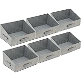 Amazon.com: 3-Pack Collapsible Trapezoid Cubical Storage Bins, Gray ...