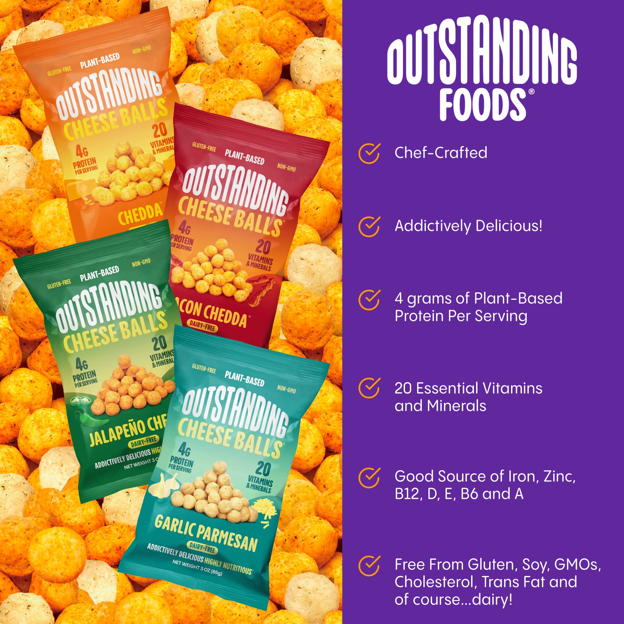 Mua Outstanding Foods - Outstanding Cheese Balls, Chedda - No ...