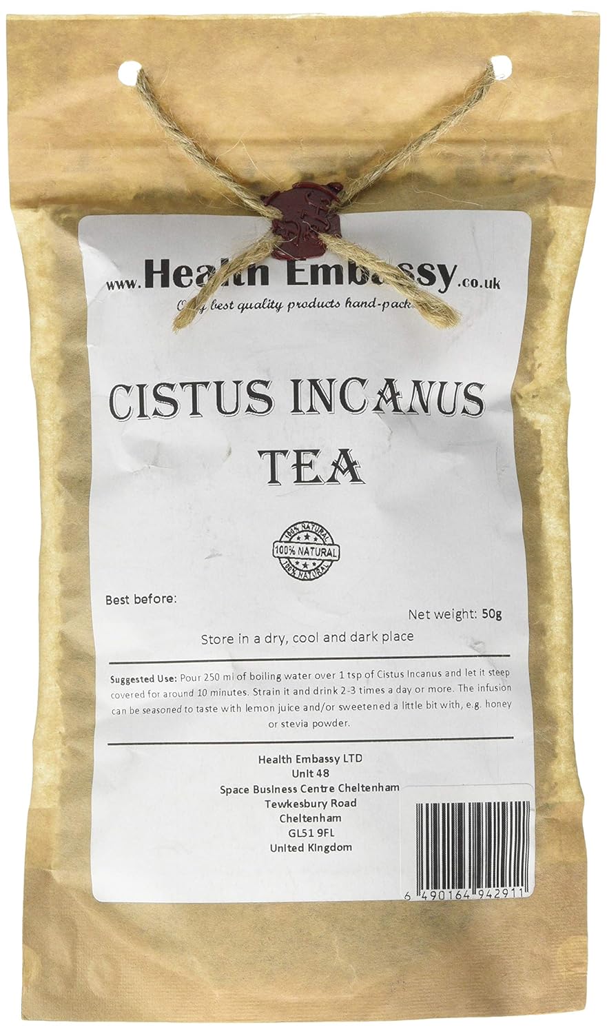 Health Embassy Cistus Incanus Tea, 50 g: Amazon.co.uk: Grocery