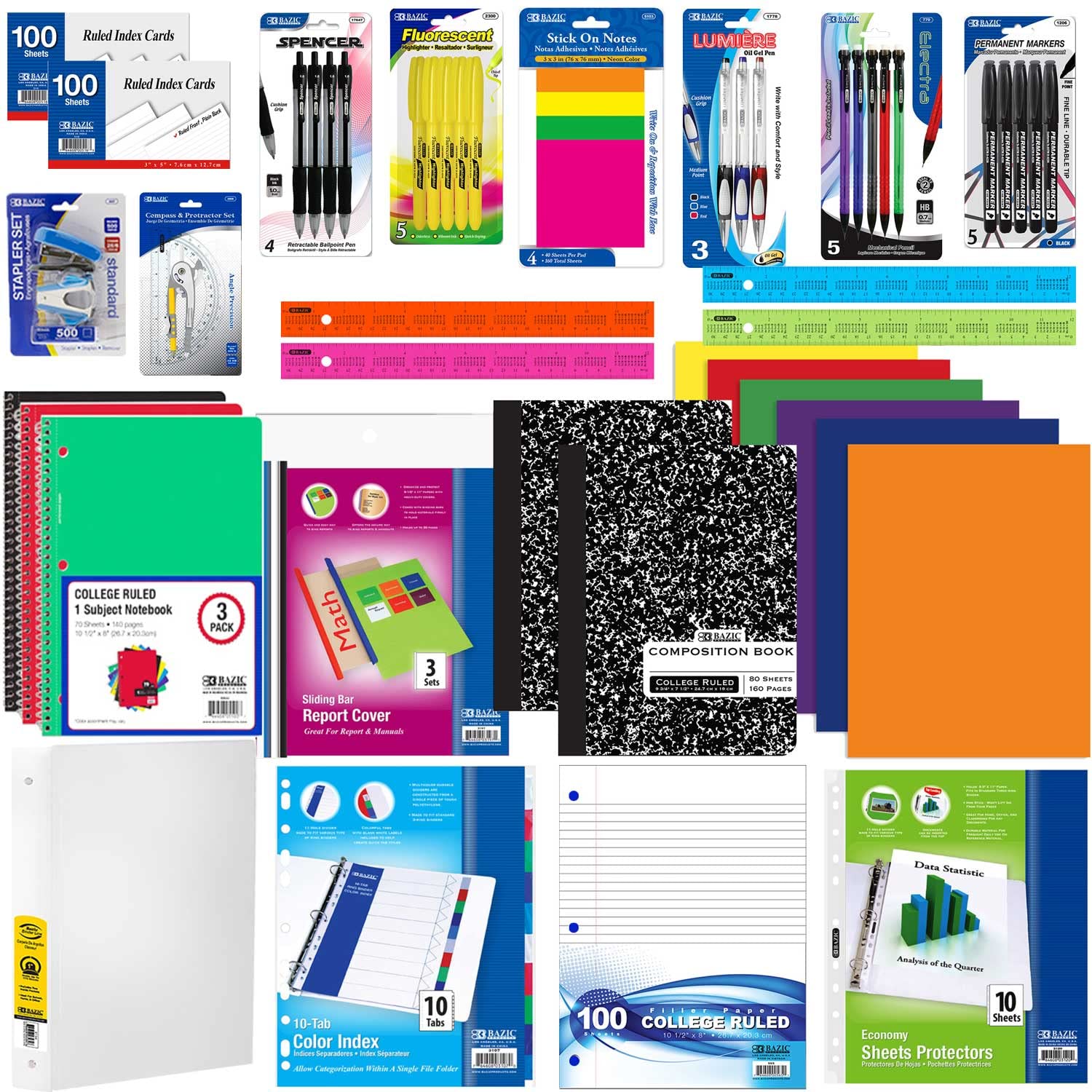 Mua Learning | 70-PCS Essentials Back to School Bundle Kit with Retails ...