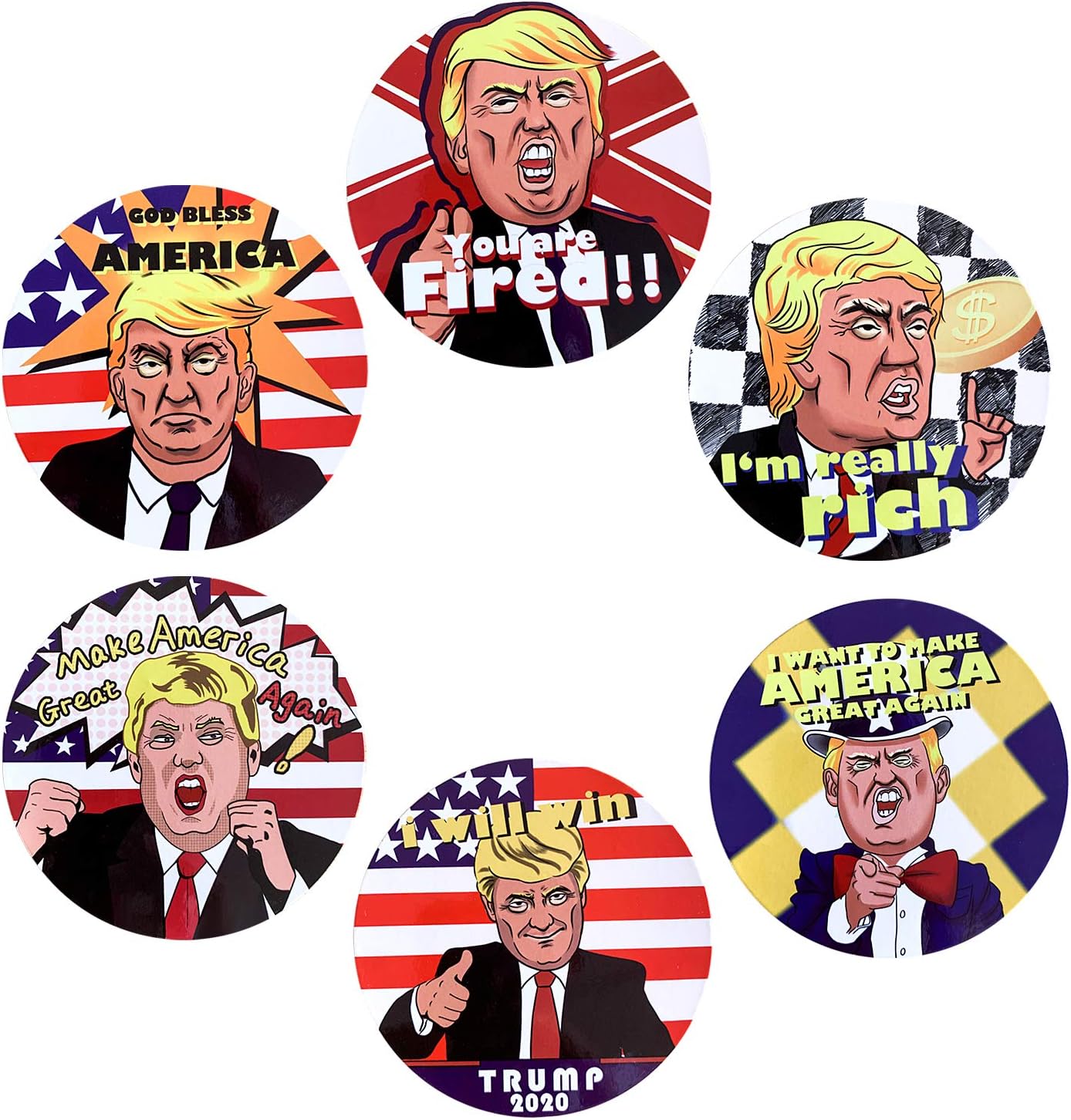 Amazon.com: Youpin Trump Coasters for Drinks，Absorbent Funny Coaster ...
